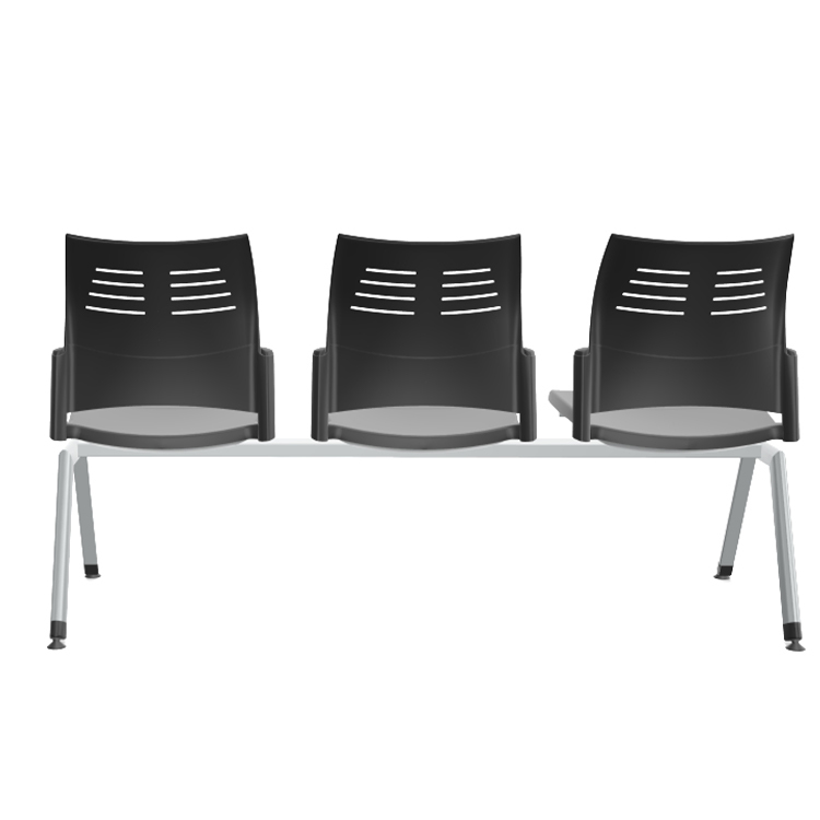 Actiu Transit 3-Seater Modern Bench Black Colour
